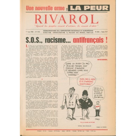 RIVAROL N°1764 du 1er mars 1985 (pdf)